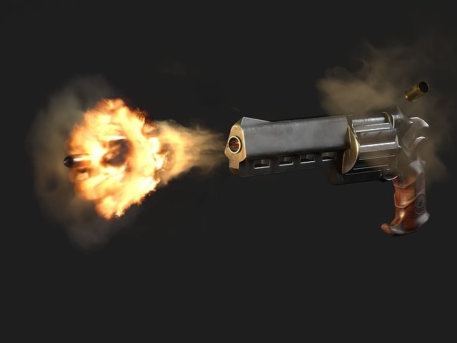 3D model Skull Buster Revolver Handgun VR / AR / low-poly | CGTrader