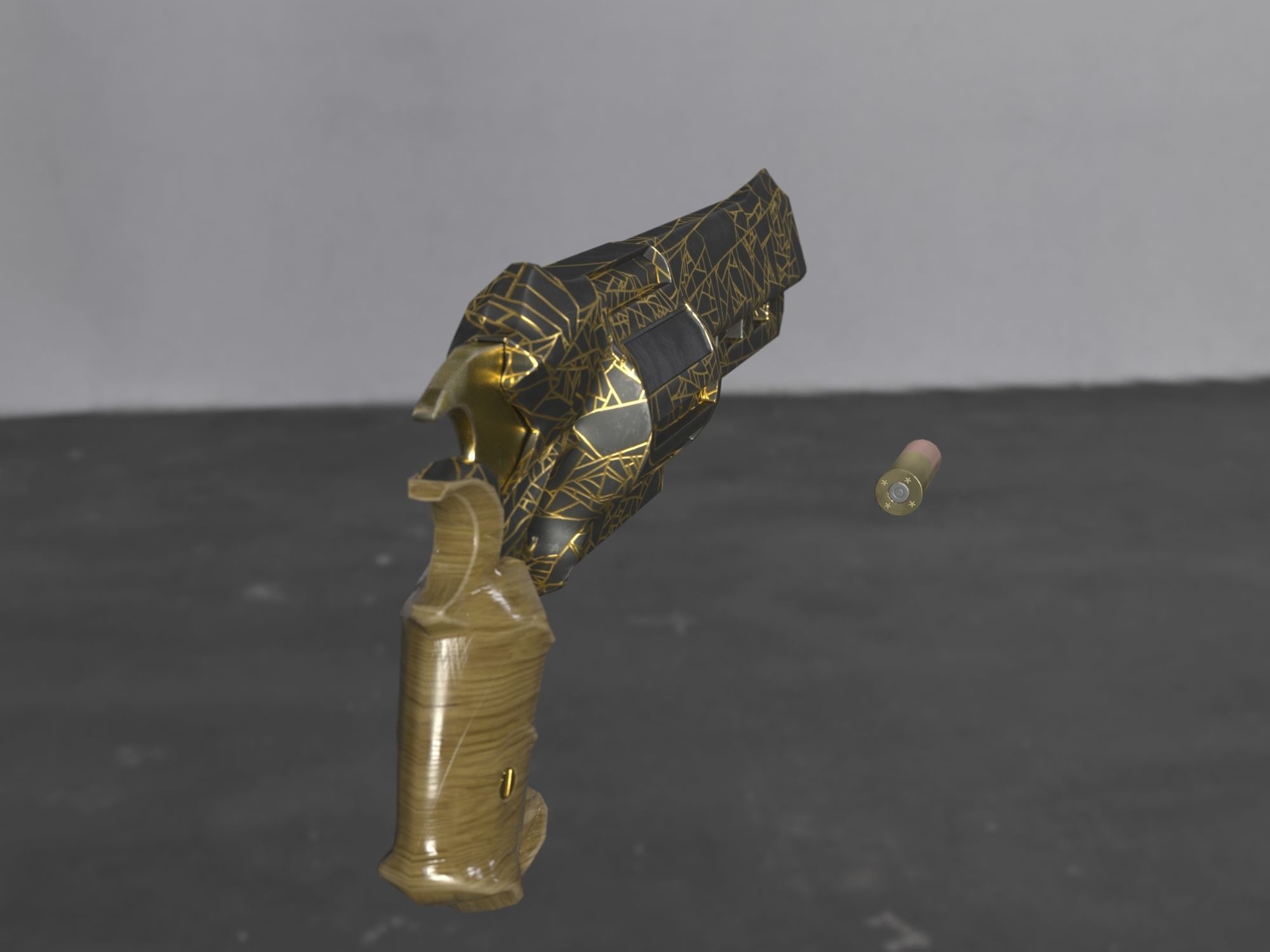 3D model Skull Buster Revolver Handgun VR / AR / low-poly | CGTrader