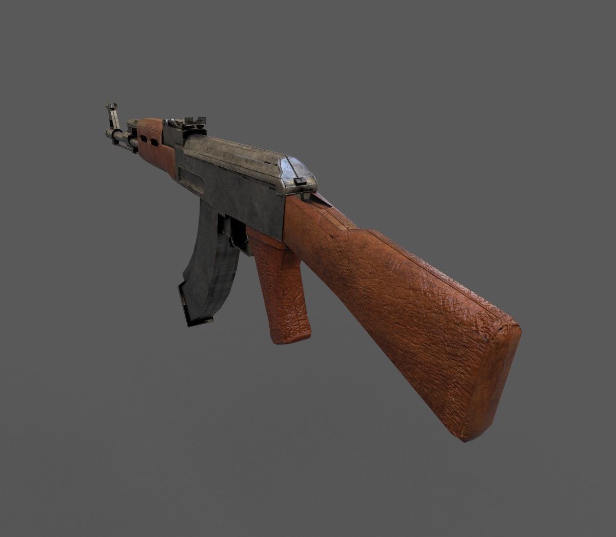 AK47 Gun Machine Assault Rifle Weapons free VR / AR / low-poly 3D model ...