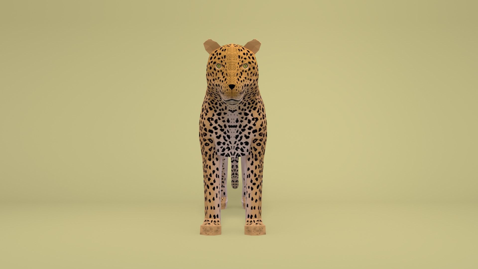 3D model Low Poly Cartoon Leopard VR / AR / low-poly | CGTrader
