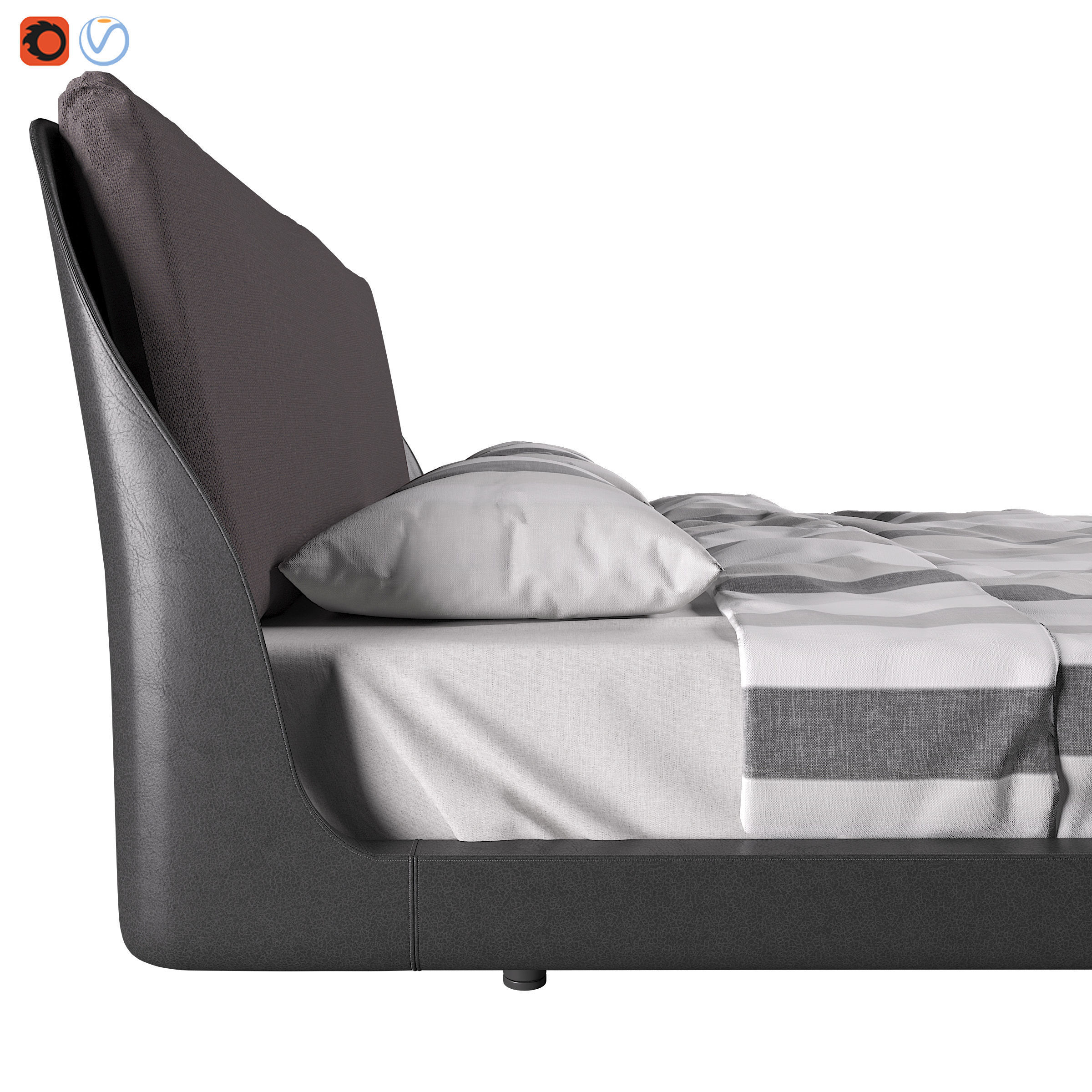 Makura bed By Piero Lissoni 3D model | CGTrader