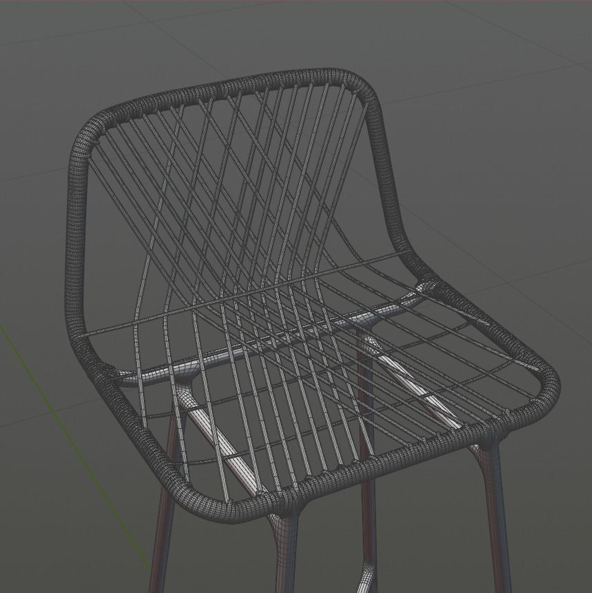 Rotan Bar Stool 3D model | CGTrader