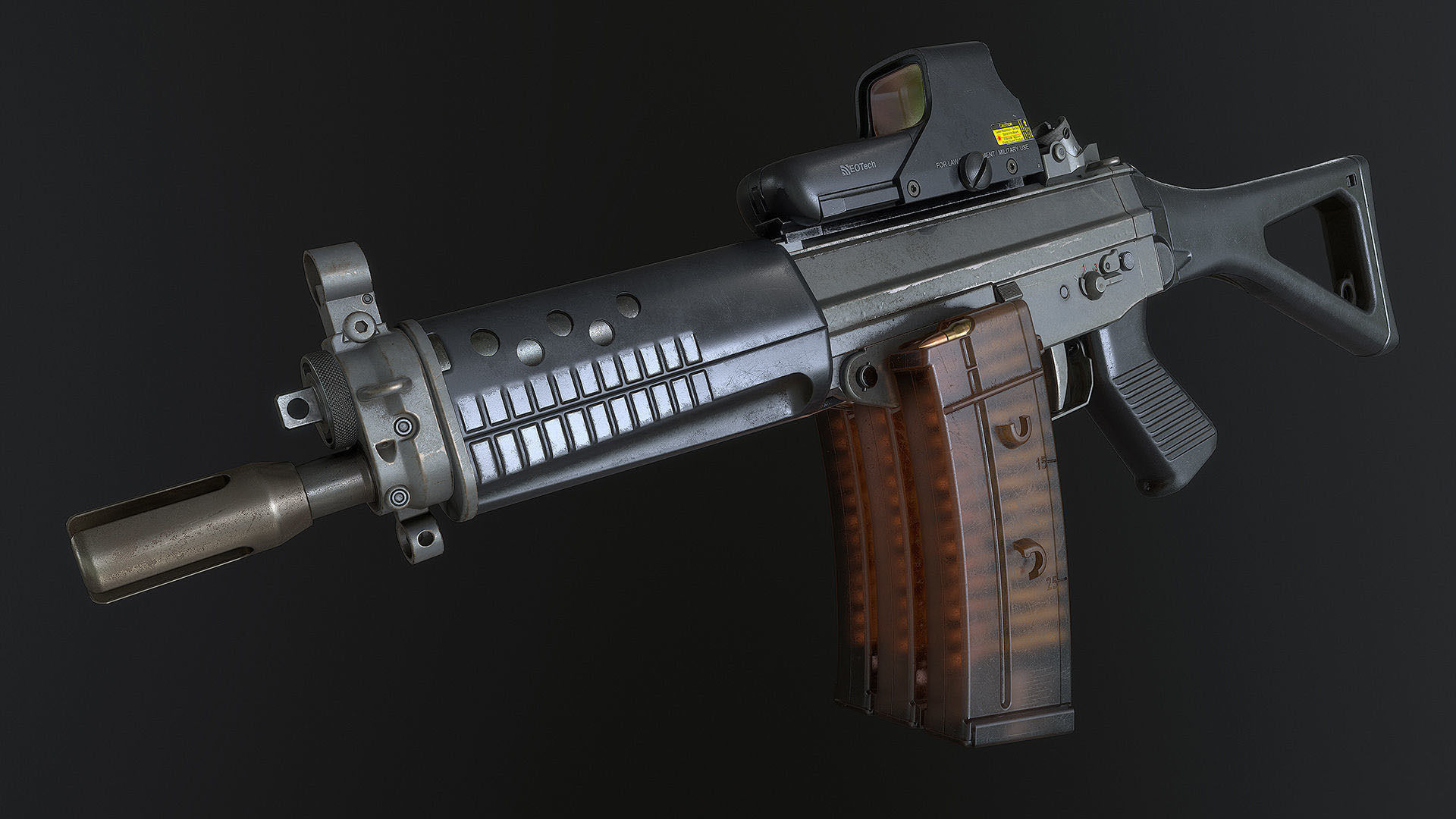 3D model Sig sg 552 commando - Eotech 552 Holographic Weapon Sights VR ...