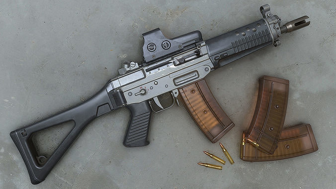 3D model Sig sg 552 commando - Eotech 552 Holographic Weapon Sights VR ...