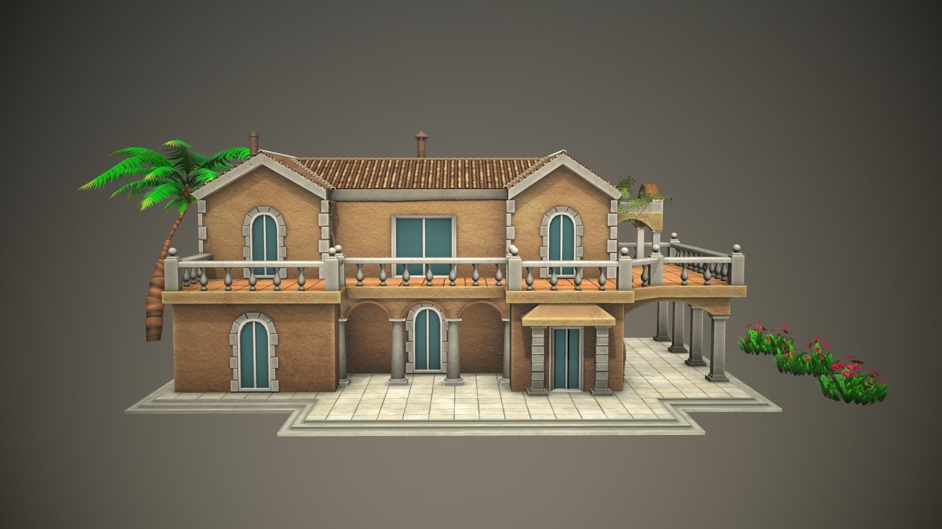3D model Stylized Tropical Beach Building VR / AR / low-poly | CGTrader