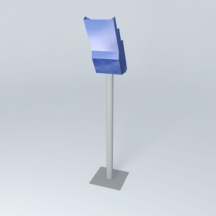 brochure stand free 3D model | CGTrader