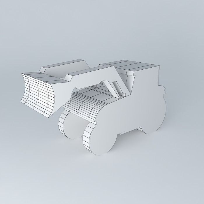 Loader paper bulldozer free 3D model | CGTrader