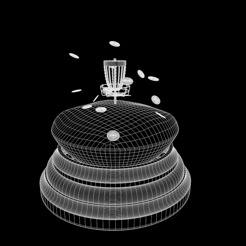 Frisbee Golf Snow Globe 3D model | CGTrader
