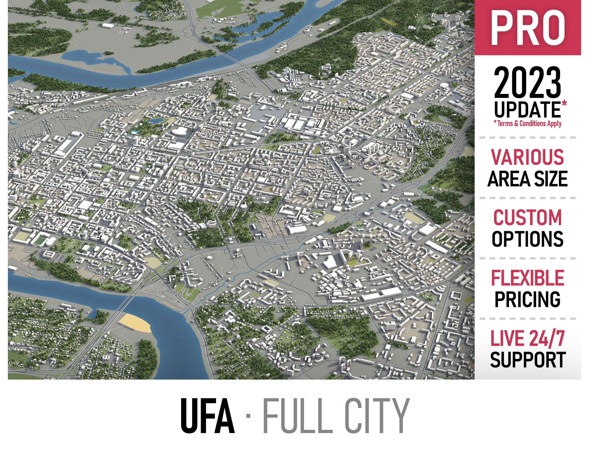 3D model Ufa - city VR / AR / low-poly | CGTrader