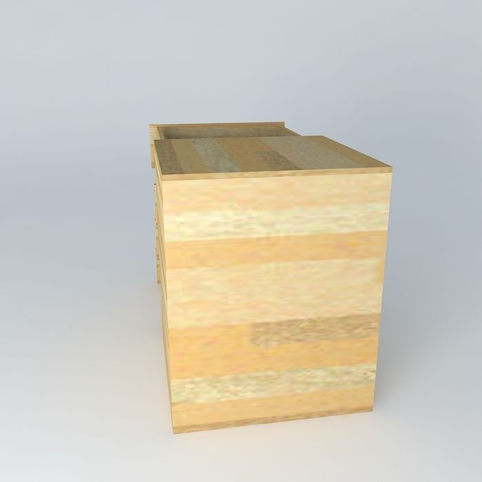Drawers with telescopic slides free 3D model | CGTrader