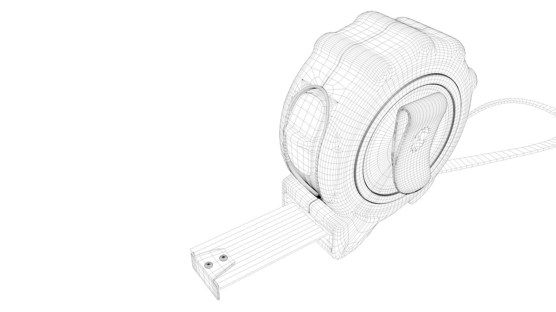 Realistic Tape Measure Animated Meter and Inch 3D model animated rigged ...