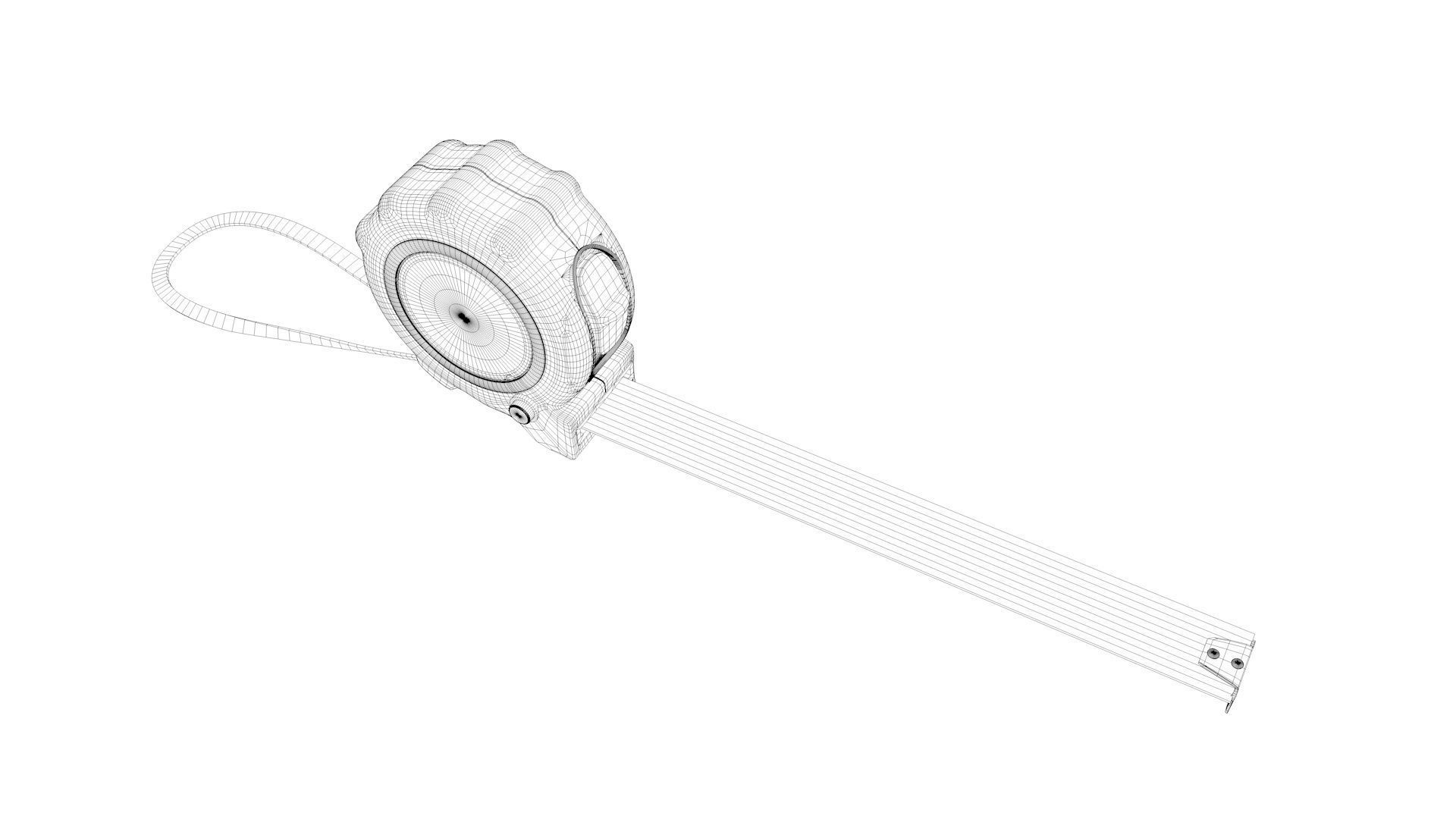 Realistic Tape Measure Animated Meter and Inch 3D model animated rigged ...