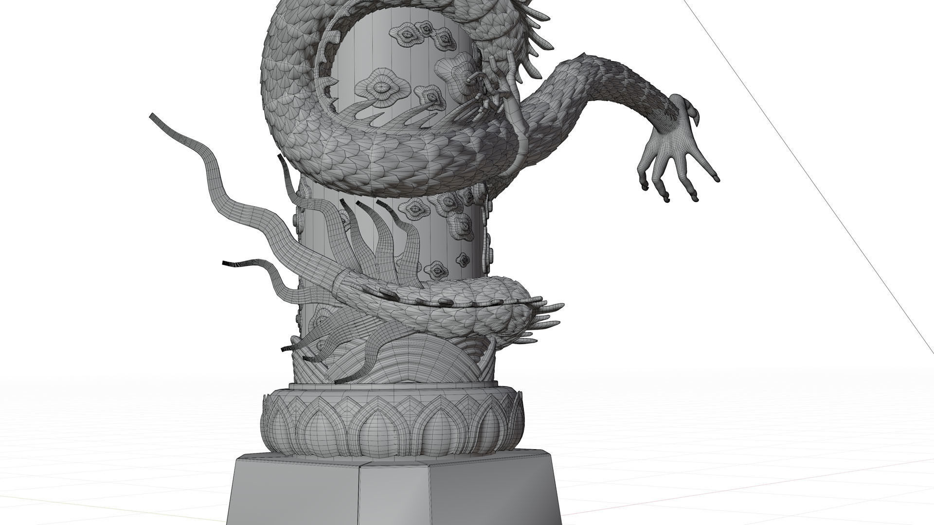Chinese Dragon Column 3D model | CGTrader