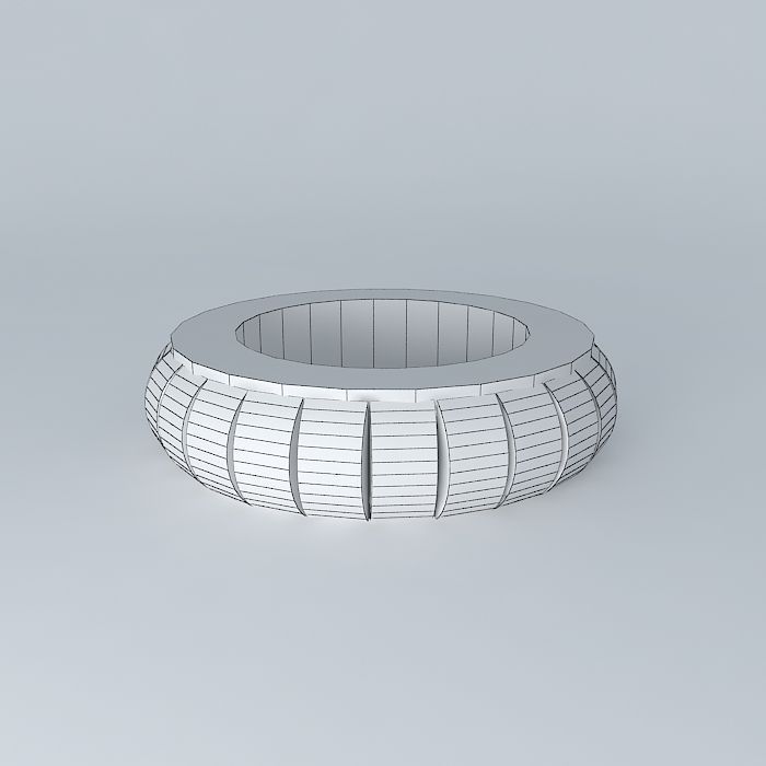 Circular bar counter free 3D model | CGTrader