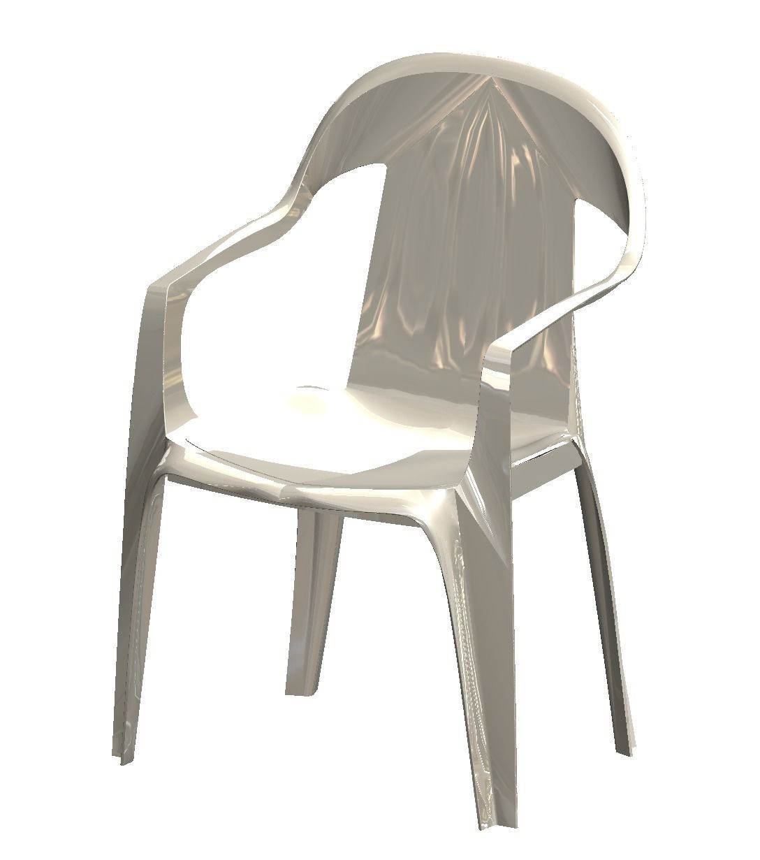 Plastic chair - SolidWorks 3D model rigged | CGTrader