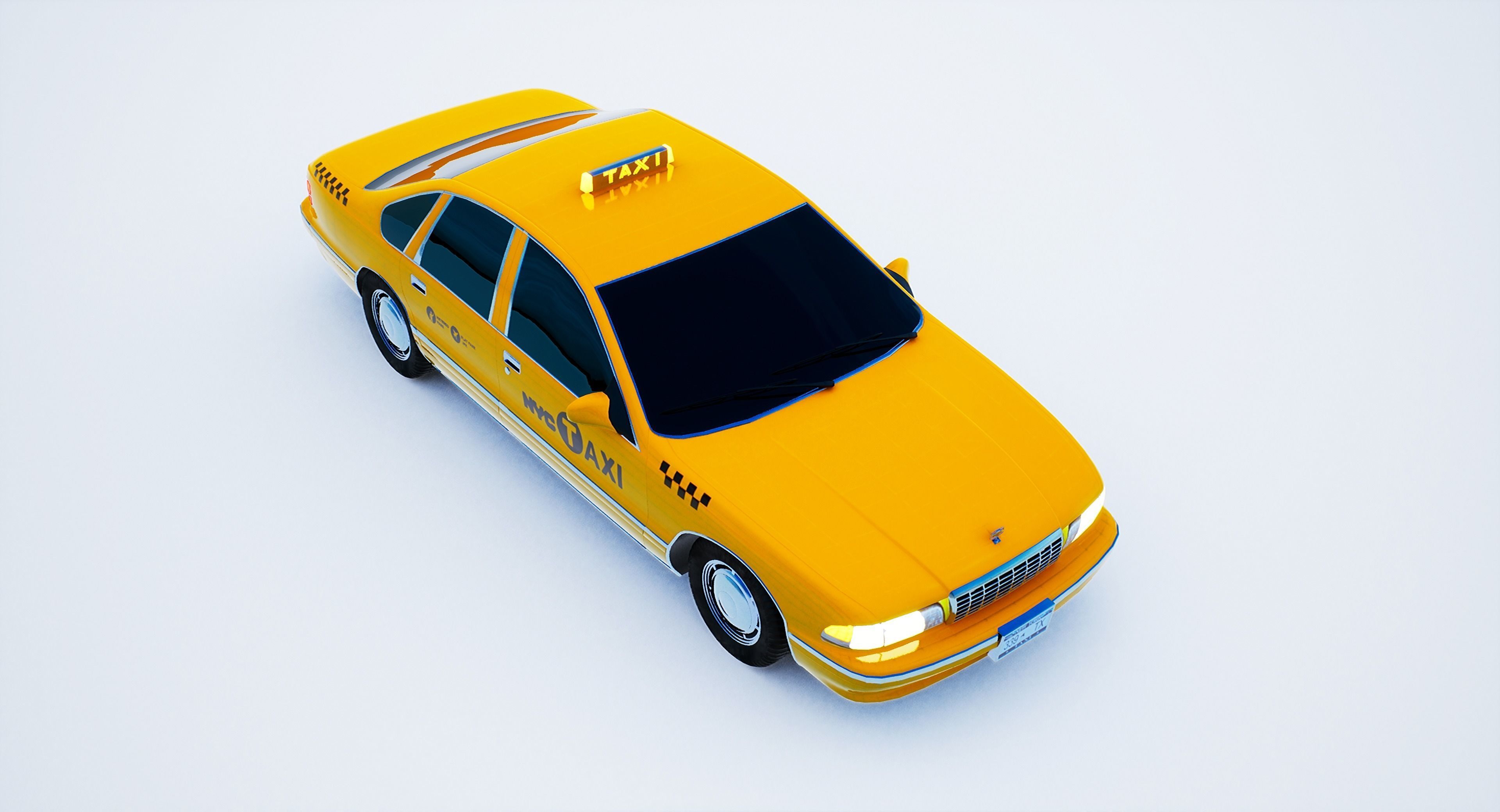 3D model New York Taxi Cab VR / AR / low-poly | CGTrader