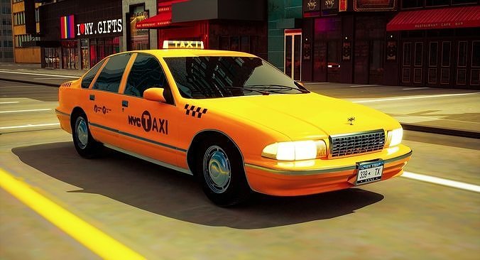 3D model New York Taxi Cab VR / AR / low-poly | CGTrader
