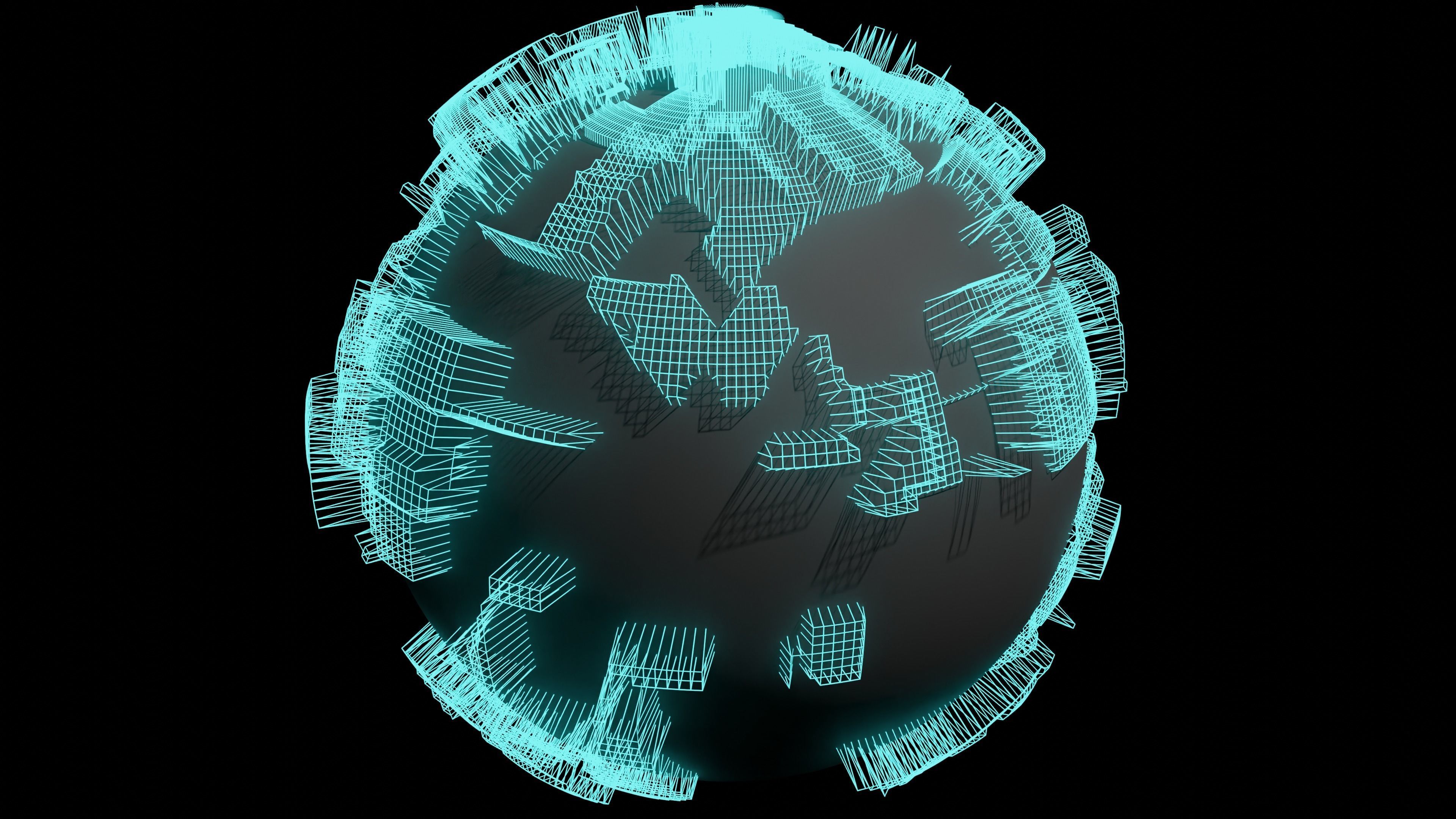 wire sphere 3D model | CGTrader