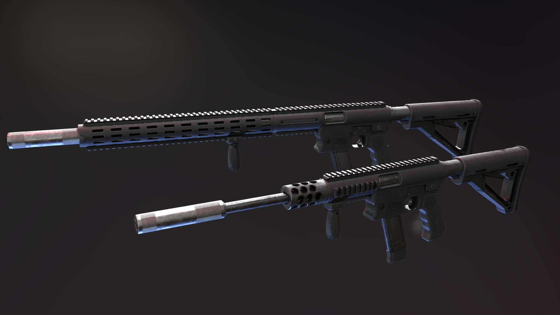 3D model Aero Survival Rifle - Custom VR / AR / low-poly | CGTrader
