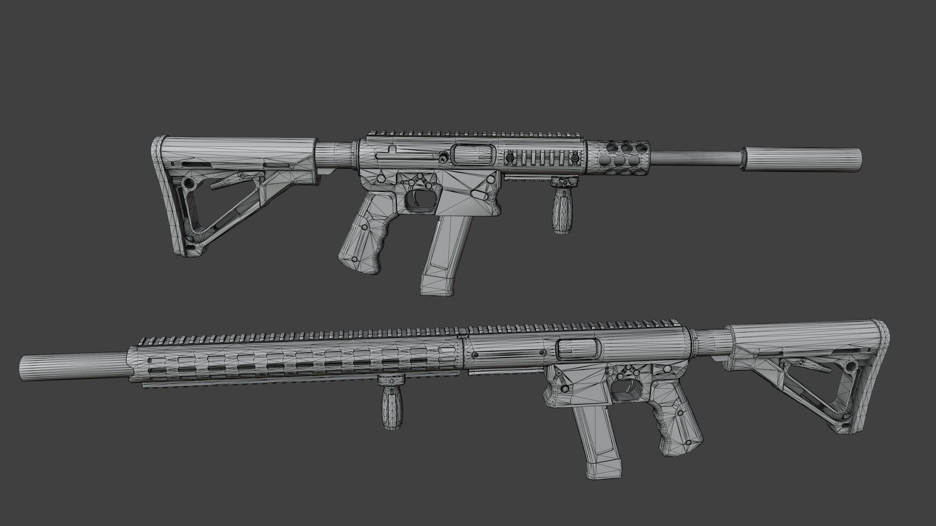 3D model Aero Survival Rifle - Custom VR / AR / low-poly | CGTrader