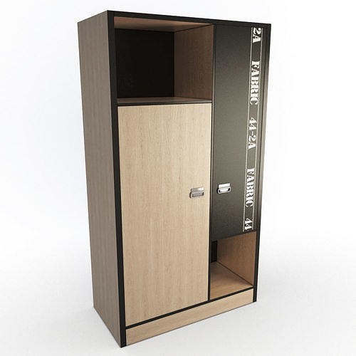 Wooden Closet Fabric 3D model | CGTrader