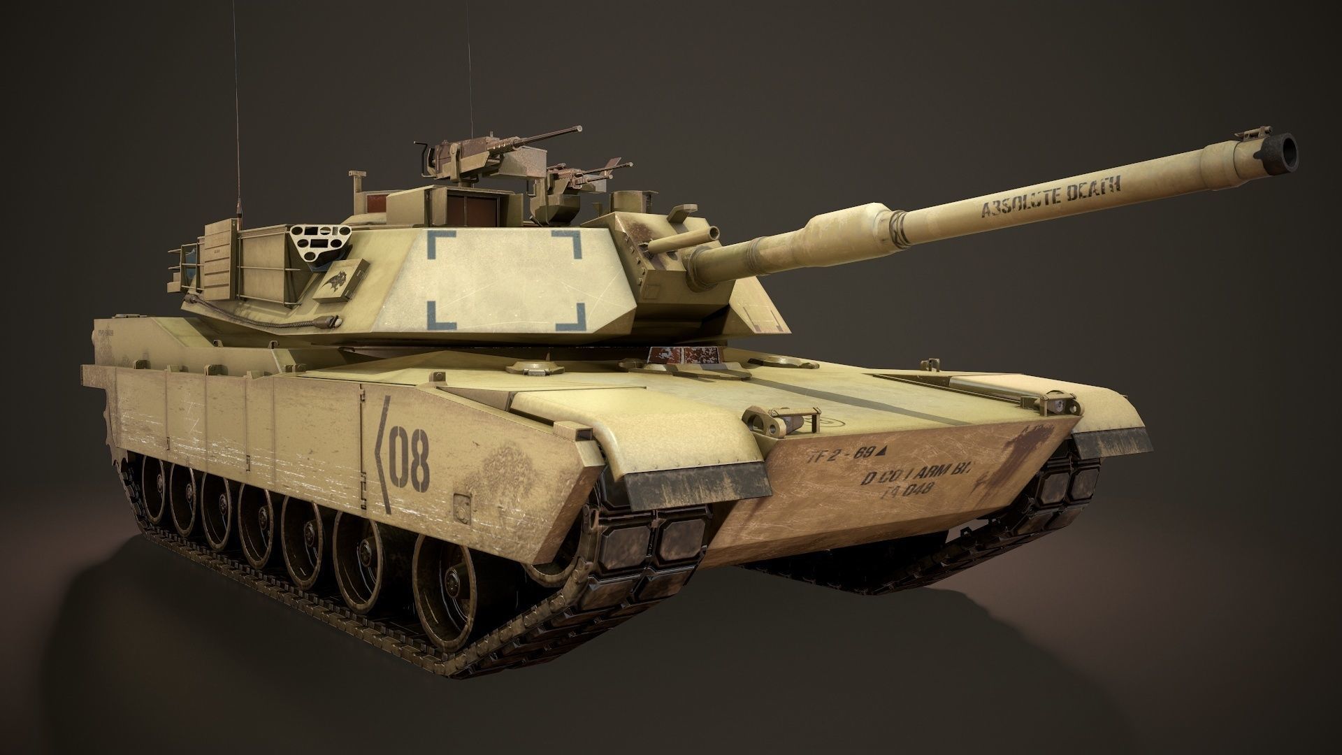 3D model M1A2 Abrams Tank VR / AR / low-poly | CGTrader