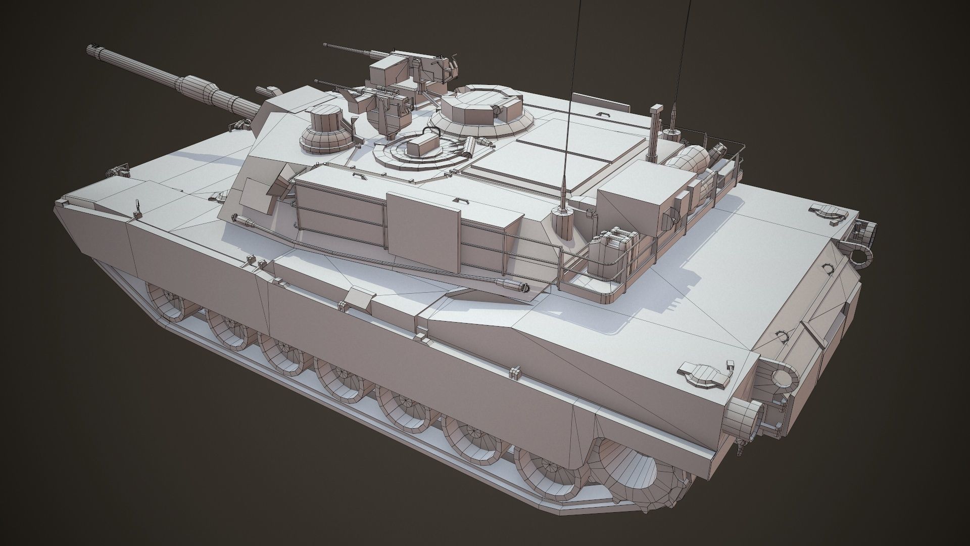 3D model M1A2 Abrams Tank VR / AR / low-poly | CGTrader