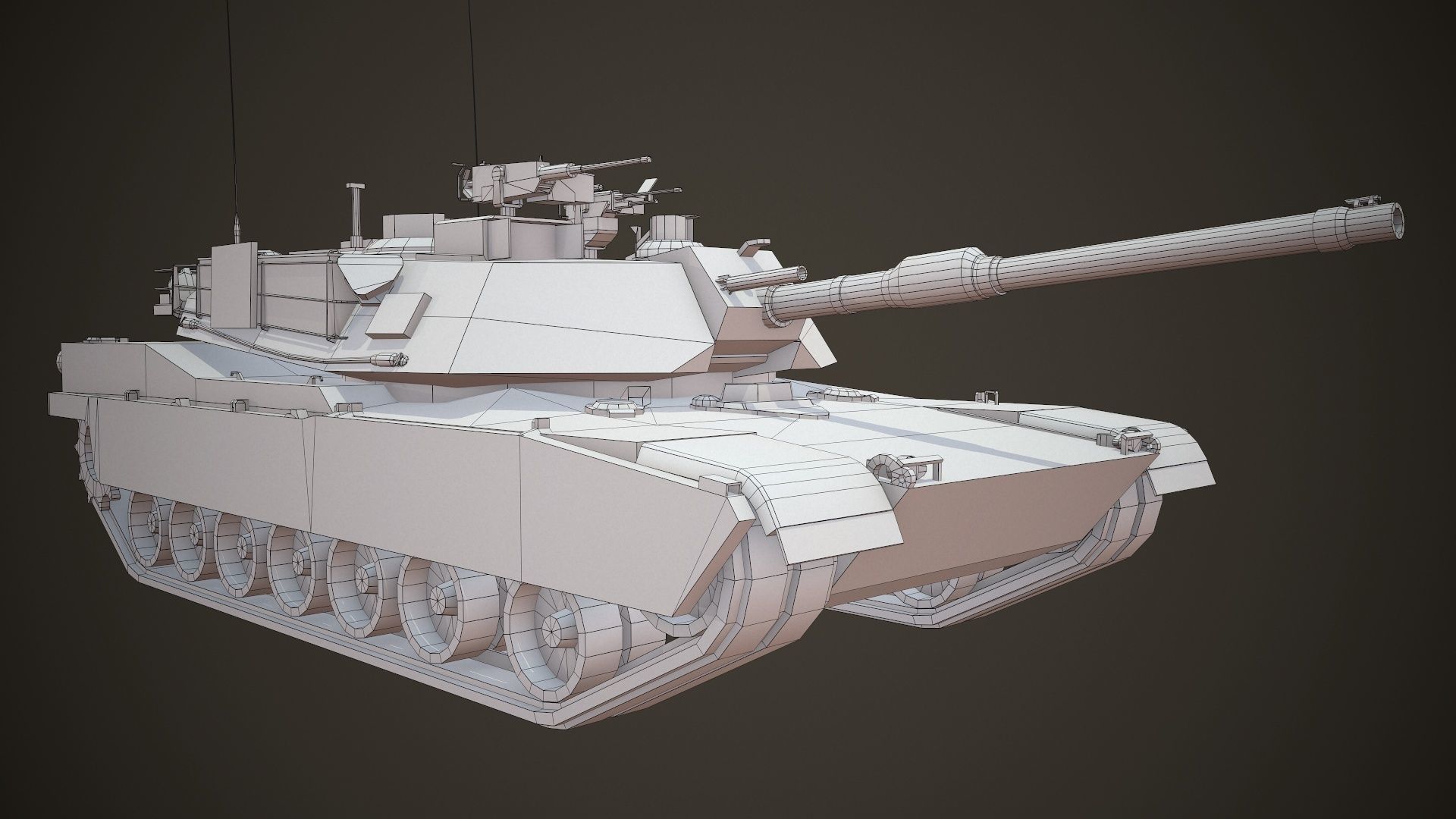 3D model M1A2 Abrams Tank VR / AR / low-poly | CGTrader