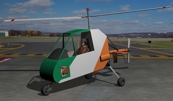 Wren ultralight helicopter 3D model | CGTrader