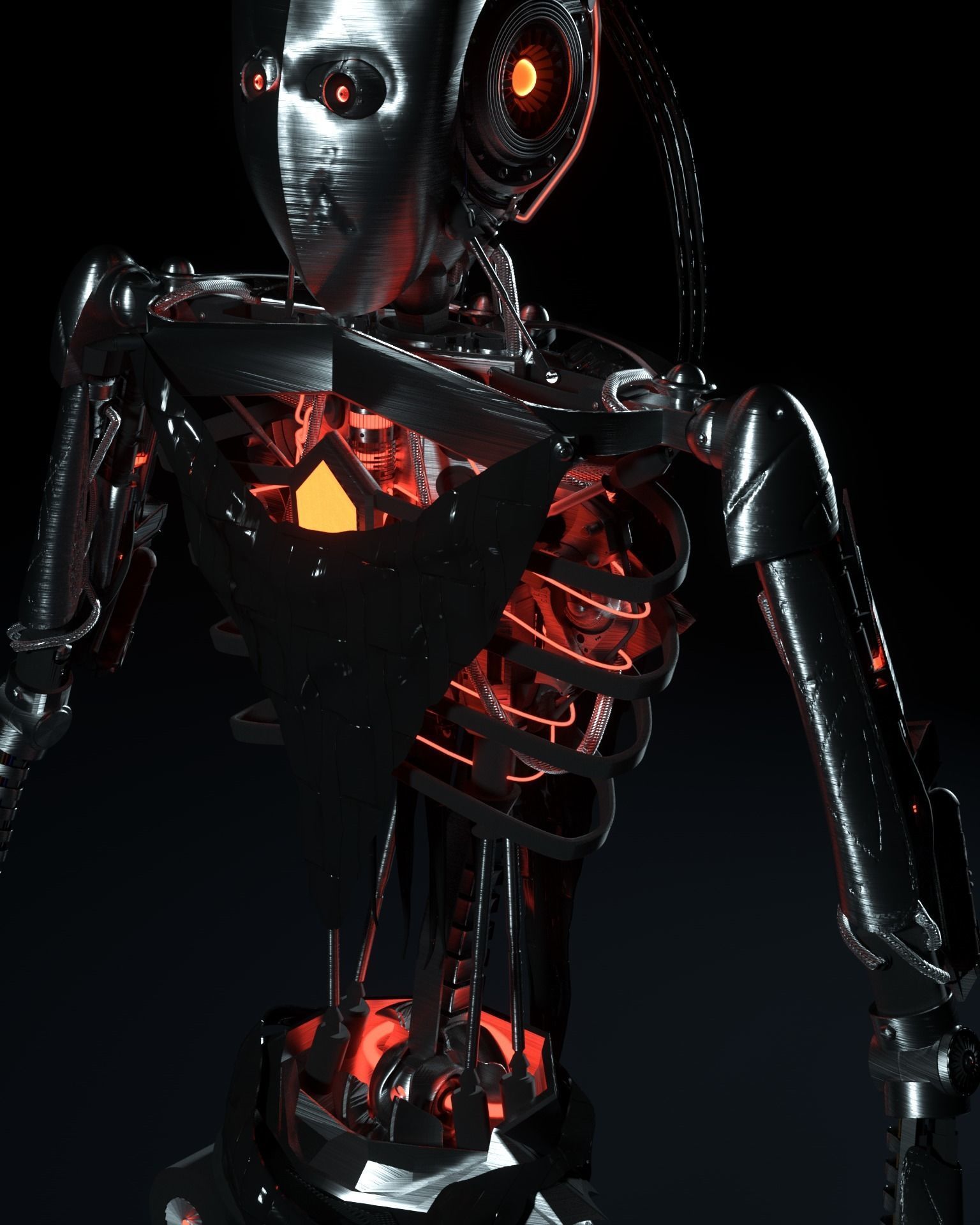 Robot-skeleton Kail free 3D model rigged | CGTrader