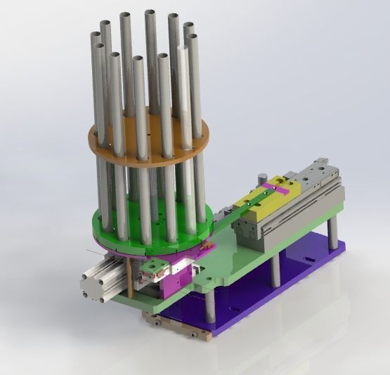 Pneumatic division rotary feeding mechanism 3D model animated | CGTrader