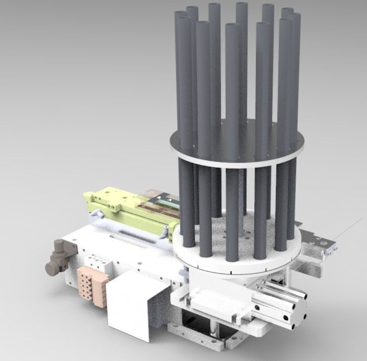 Pneumatic division rotary feeding mechanism 3D model animated | CGTrader