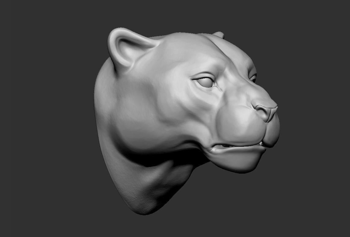 Puma head 3D model 3D printable | CGTrader