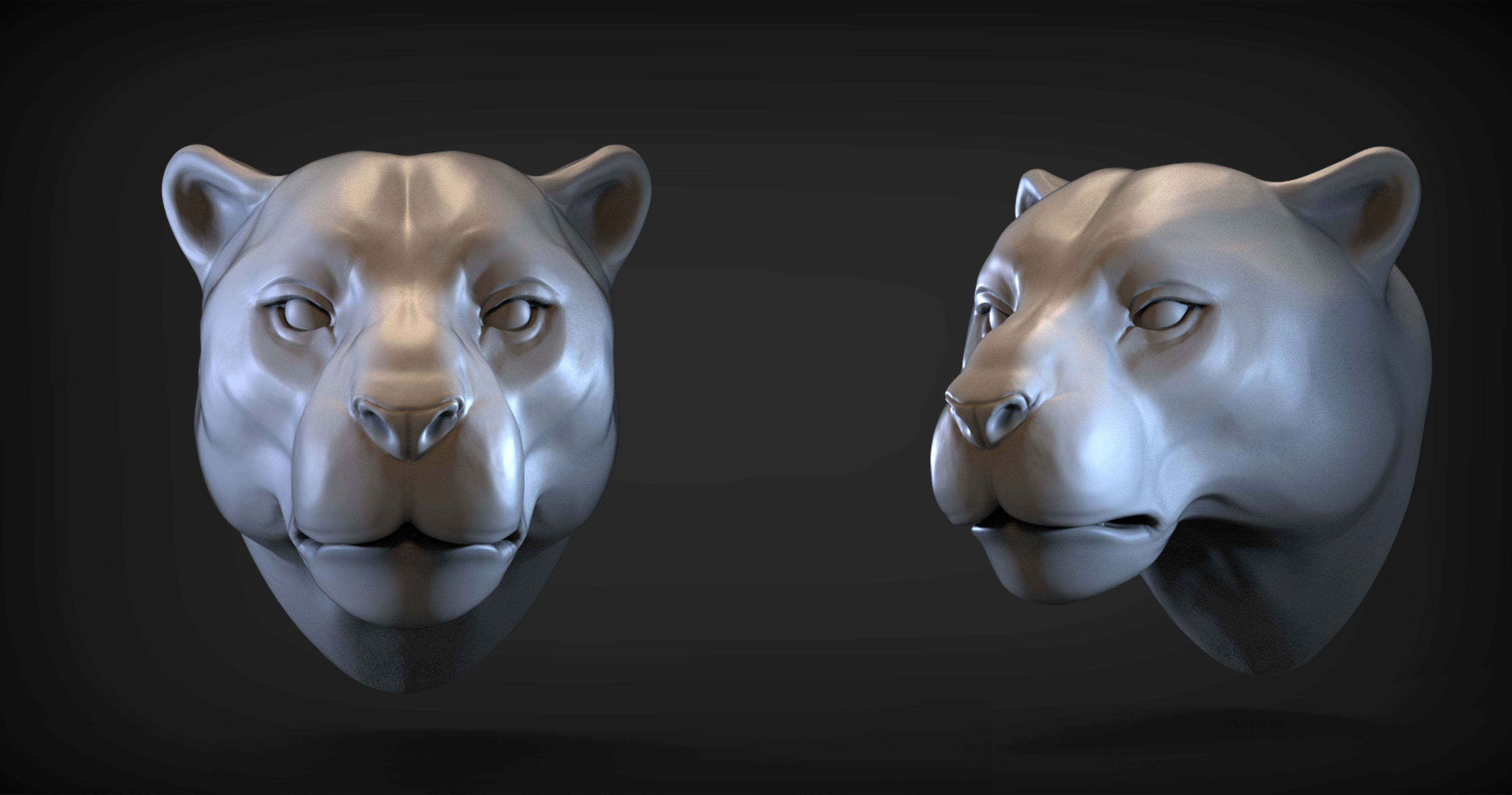 Puma head 3D model 3D printable | CGTrader