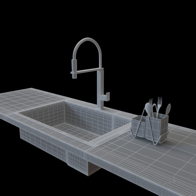 Sink Franke CLV 210 and Faucet Franke Centinox 3D model | CGTrader
