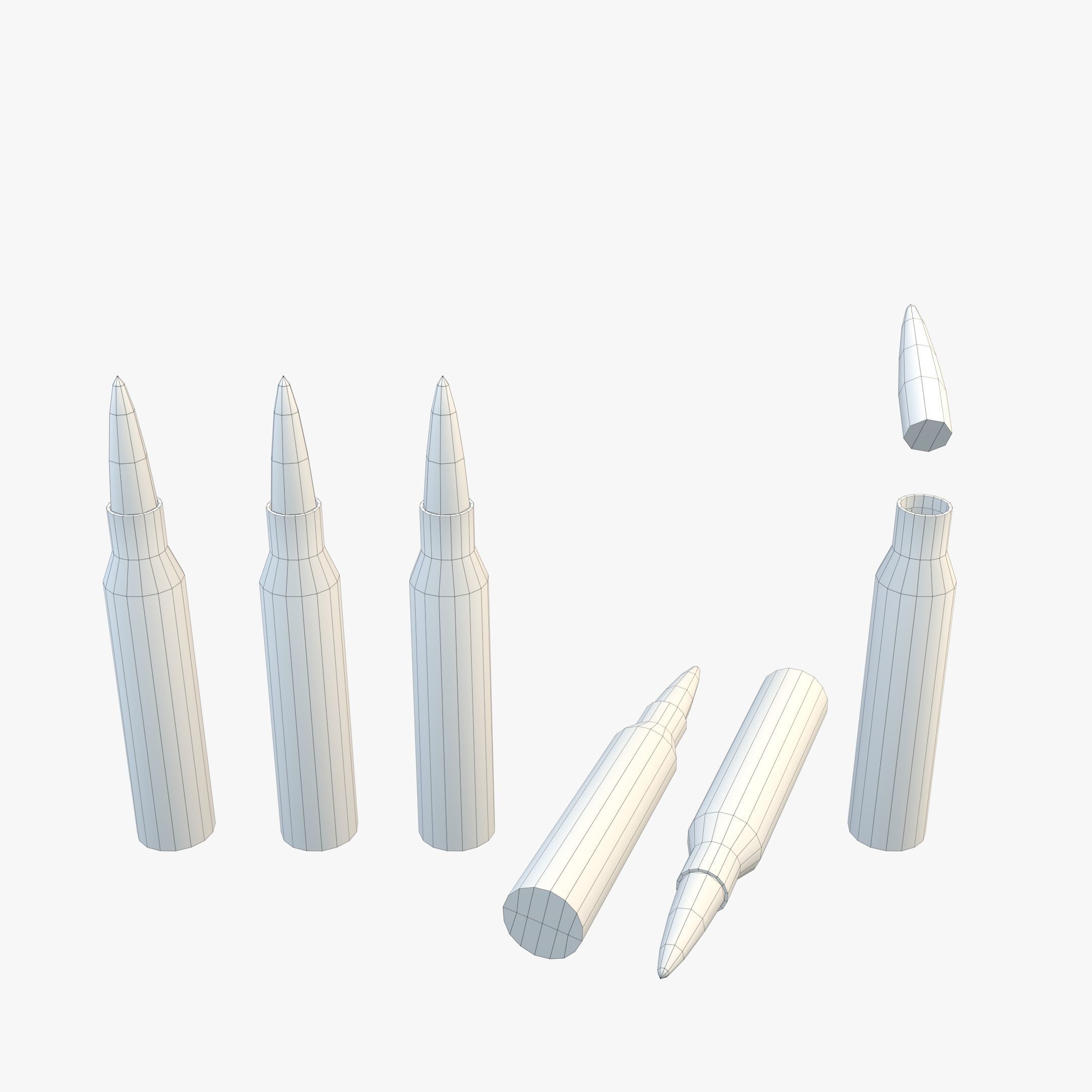 Lapua Magnum Low Poly bullet free VR / AR / low-poly 3D model | CGTrader