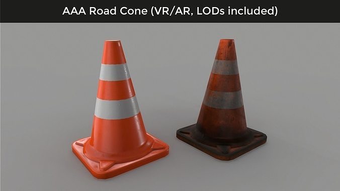 Traffic Road Cone - 3D VR AR game ready free VR / AR / low-poly 3D ...