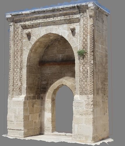 Historical Gate Fountain Building Structure- Realistic Render 3D model ...