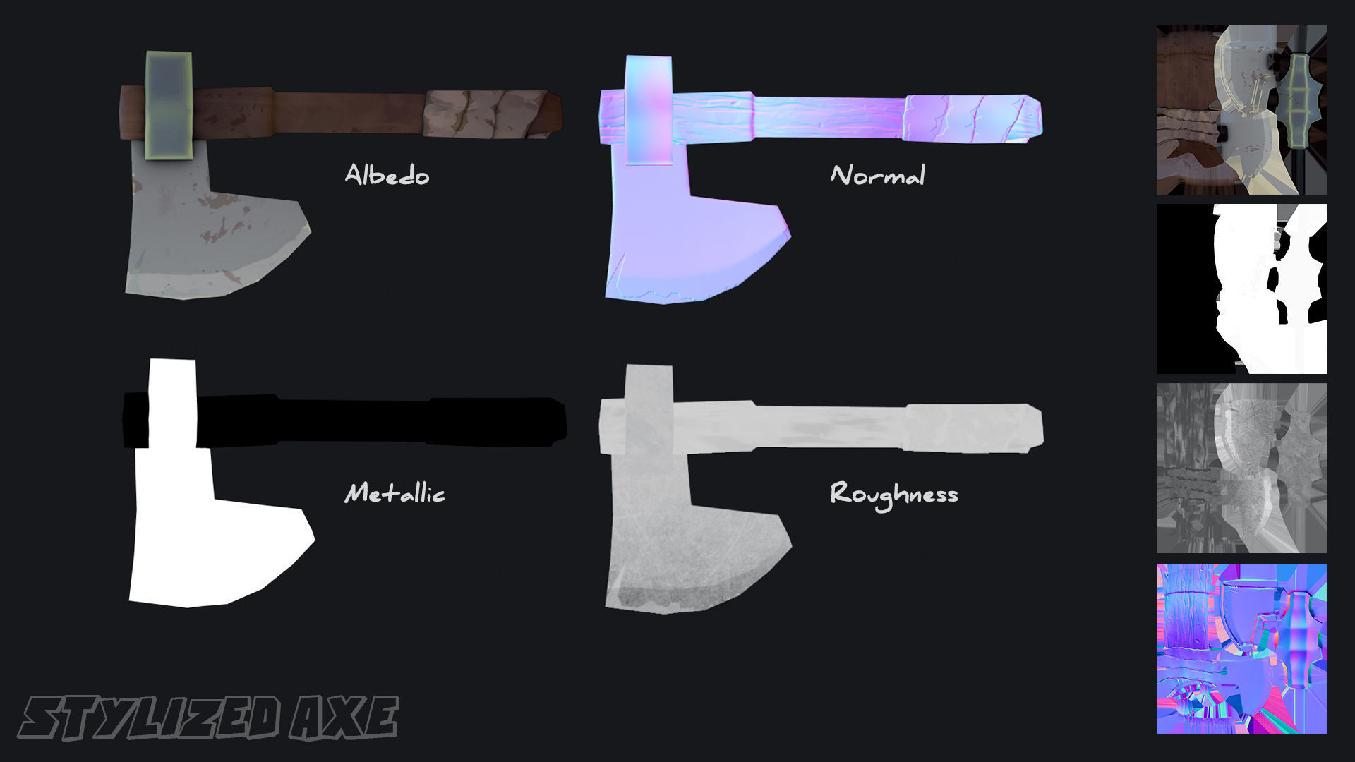 3D model Stylized Axe - Game Asset VR / AR / low-poly | CGTrader