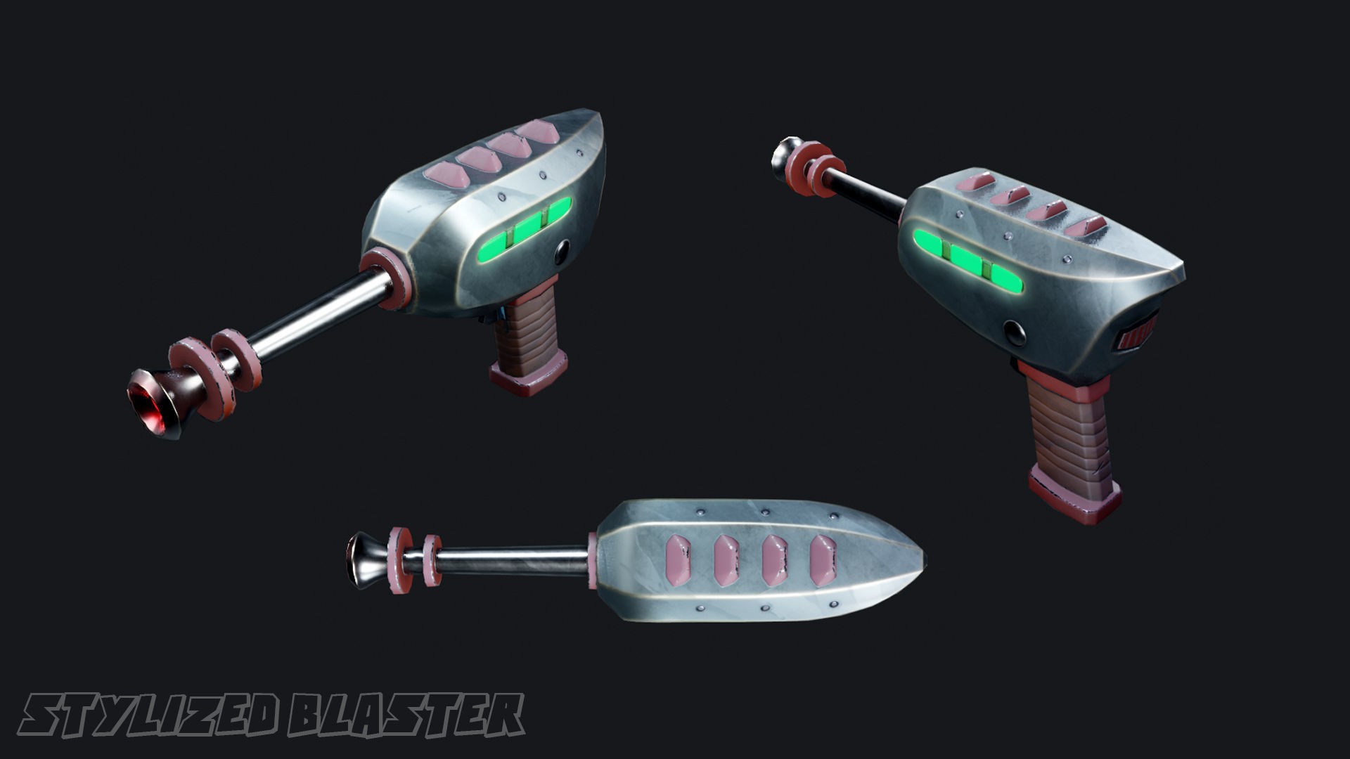 3D model Stylized scifi Blaster - Game Asset VR / AR / low-poly | CGTrader