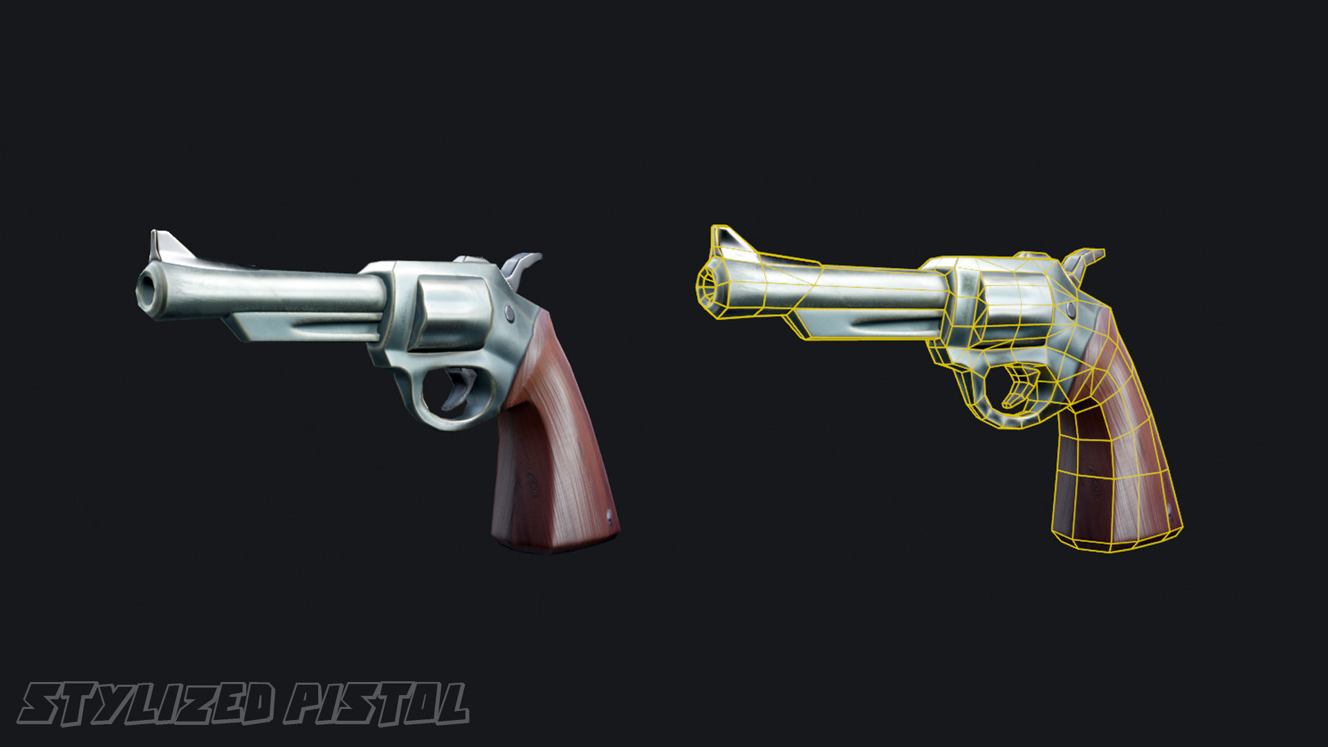 3D model Stylized Pistol - Game Asset VR / AR / low-poly | CGTrader