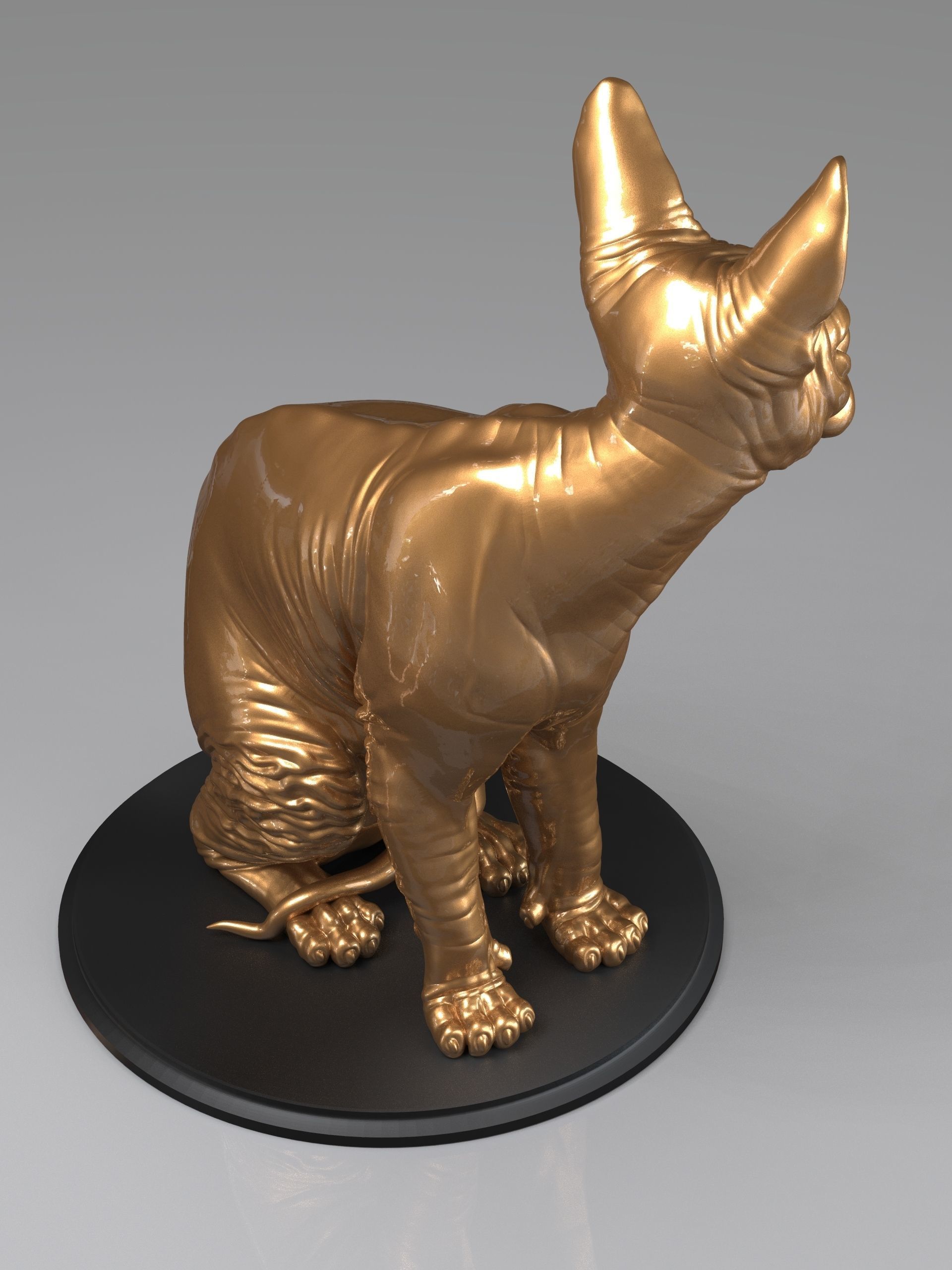 Cat Sphynx 3D model 3D printable | CGTrader