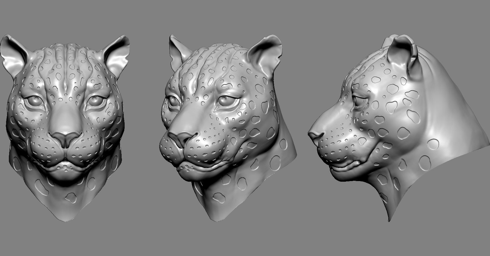 Leopard Head 3D model 3D printable | CGTrader