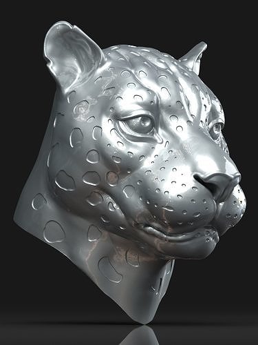 Leopard Head 3D model 3D printable | CGTrader
