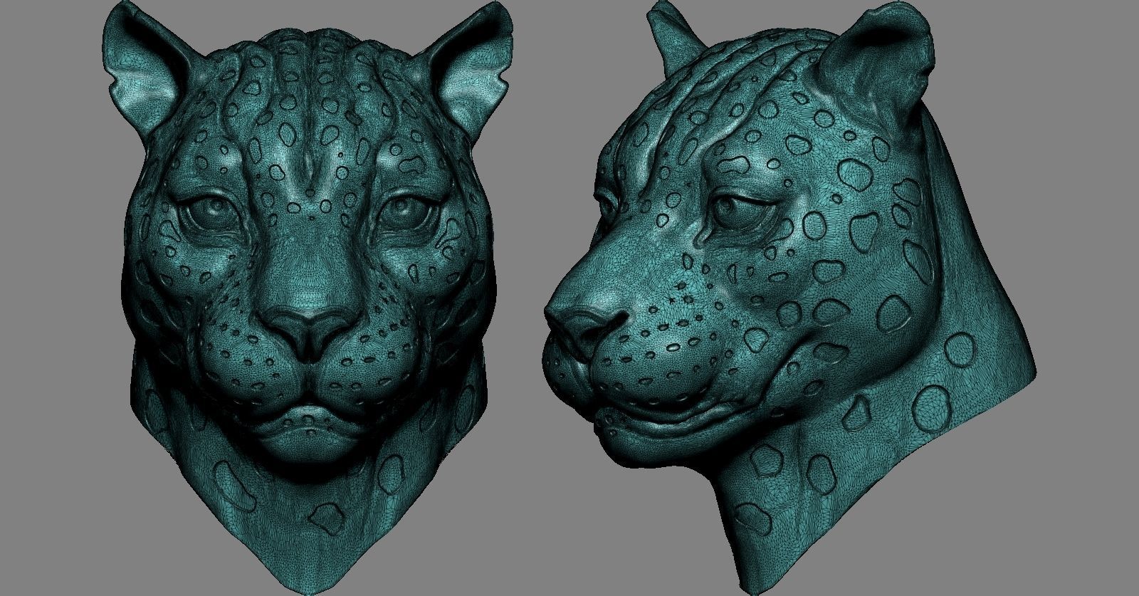 Leopard Head 3D model 3D printable | CGTrader