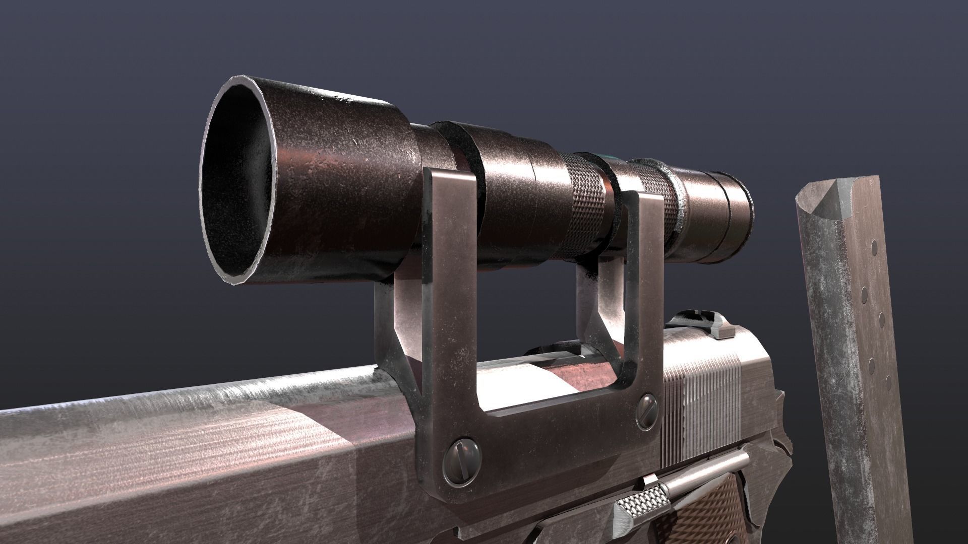 3D model WW2 Colt M1911 Pistol With Attachments and Animations VR / AR ...