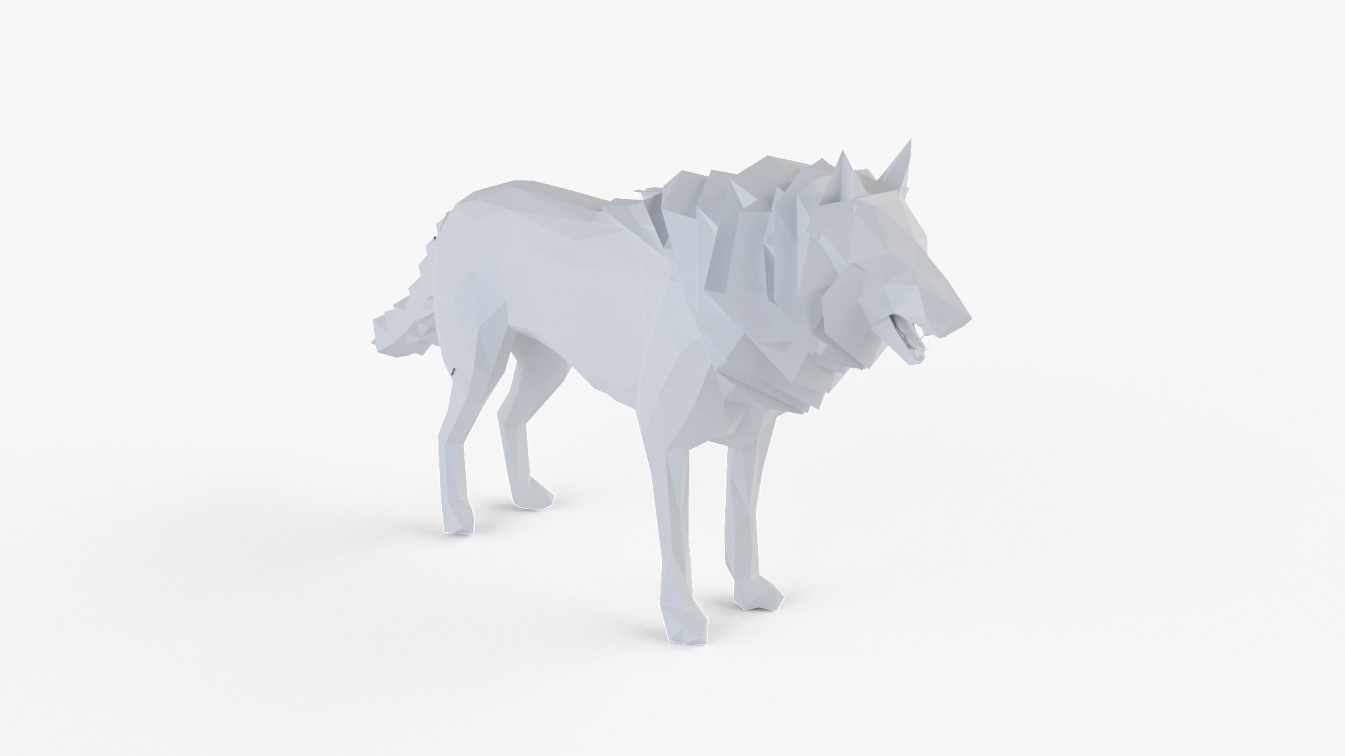 Low Poly Wolf 3D asset game-ready | CGTrader