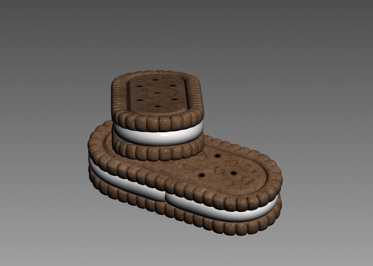 Biscuit realistic 3D model | CGTrader