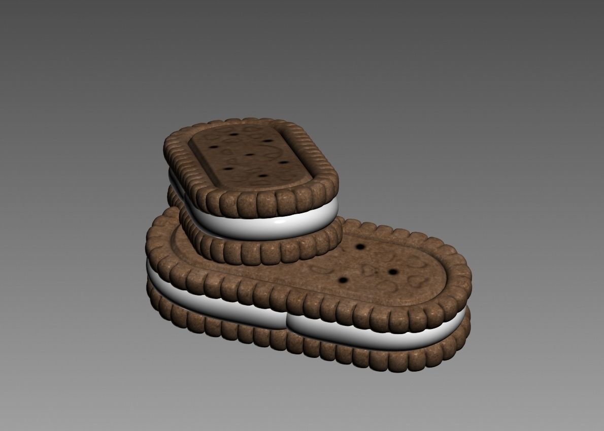 Biscuit realistic 3D model | CGTrader