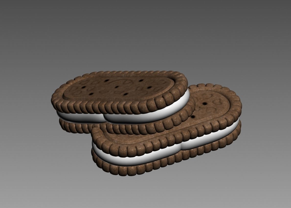 Biscuit realistic 3D model | CGTrader